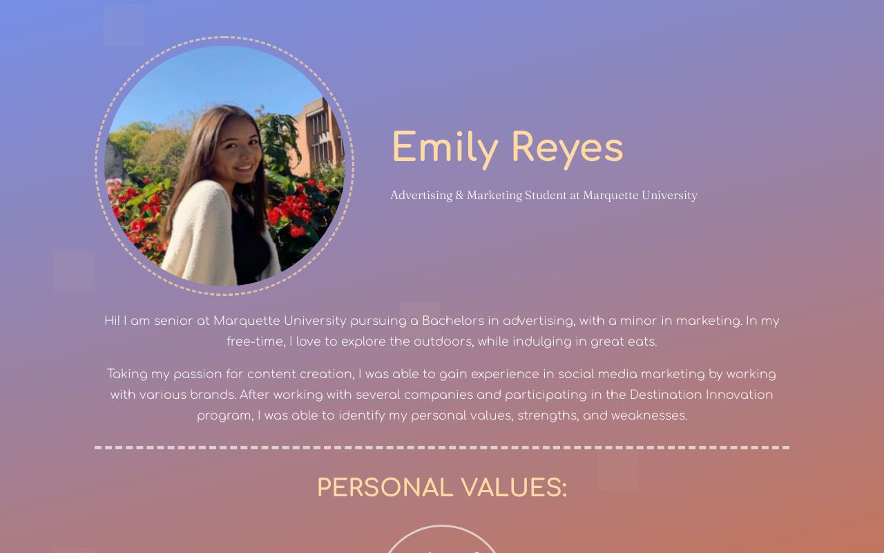 Emily's Values and Brand